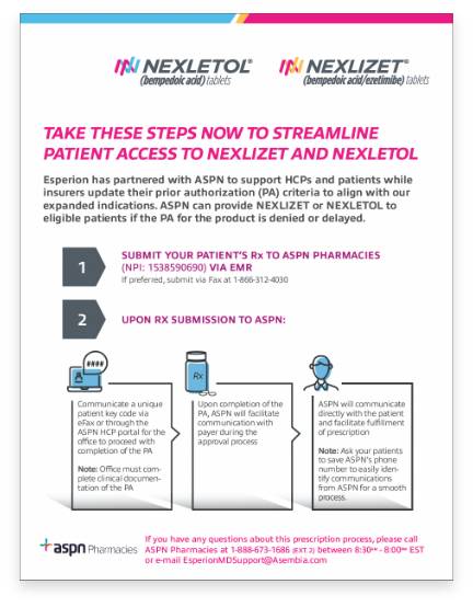 NEXLIZET® & NEXLETOL® Patient Resources For HCPs - Free