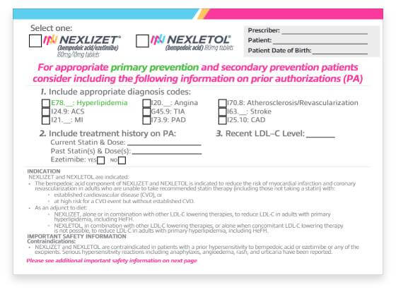 NEXLIZET® & NEXLETOL® Patient Resources For HCPs - Free